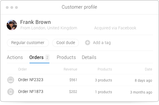 Ecommerce CRM - Metrilo